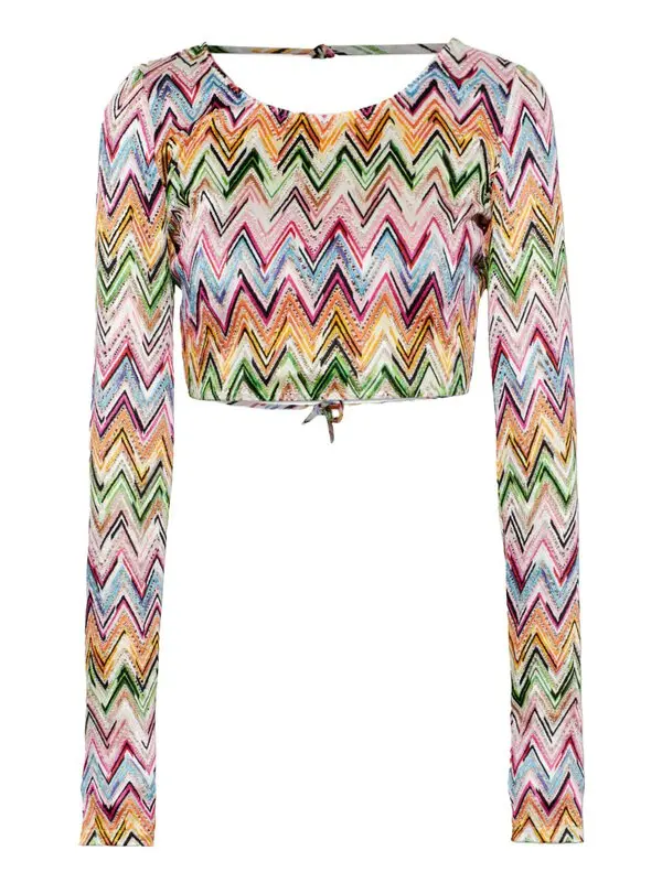 Missoni Cropped Top With Cut-out Back - Multicolour