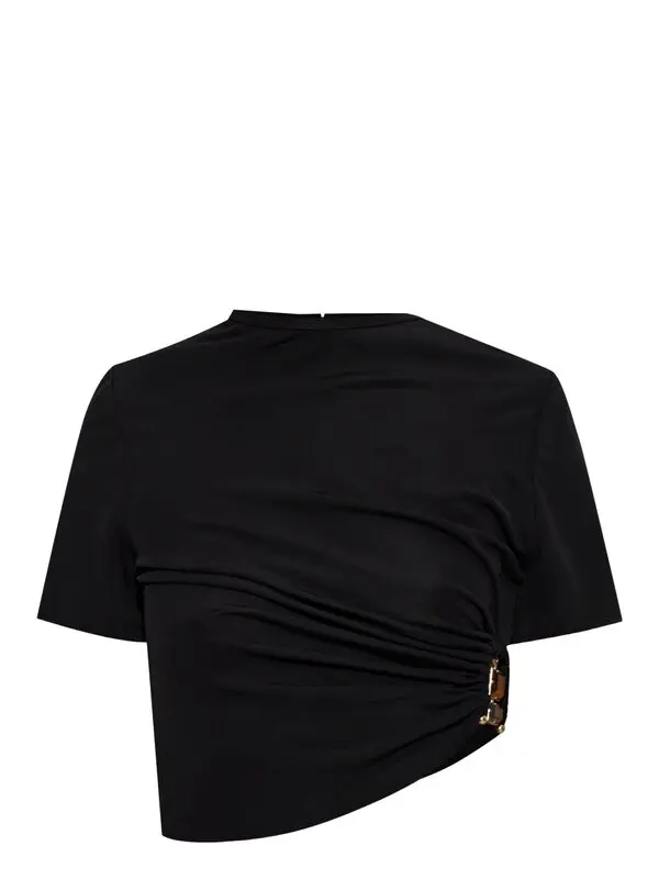 Christopher Esber Bezel Quartz Ruched T-shirt - Black