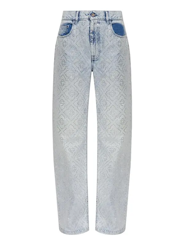 Casablanca Jeans With Shimmering Embellishments - Blue
