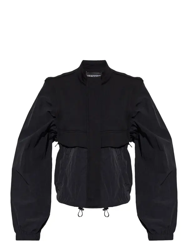 Emporio Armani Mixed-material Jacket - Black
