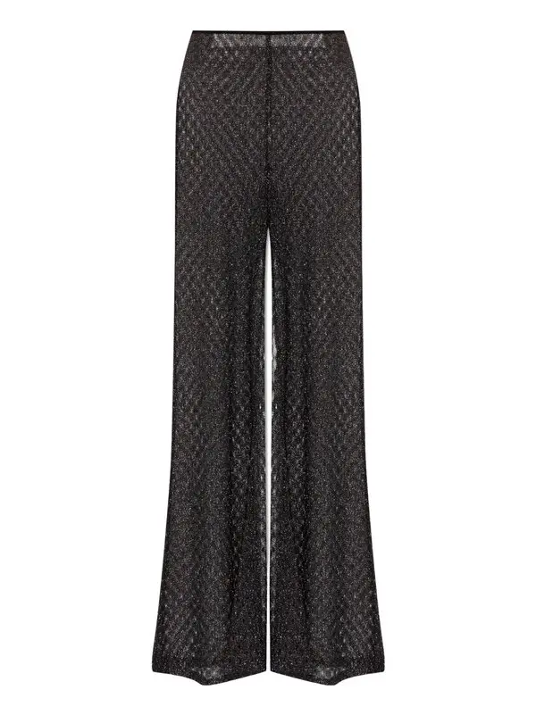 Missoni Flared Metallic Trousers - Black