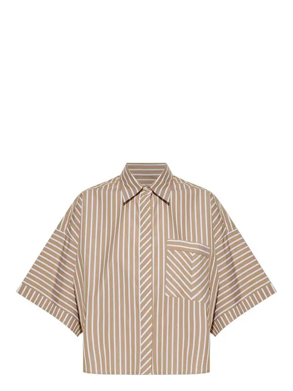 Rag & Bone Striped Cotton Shirt - Beige