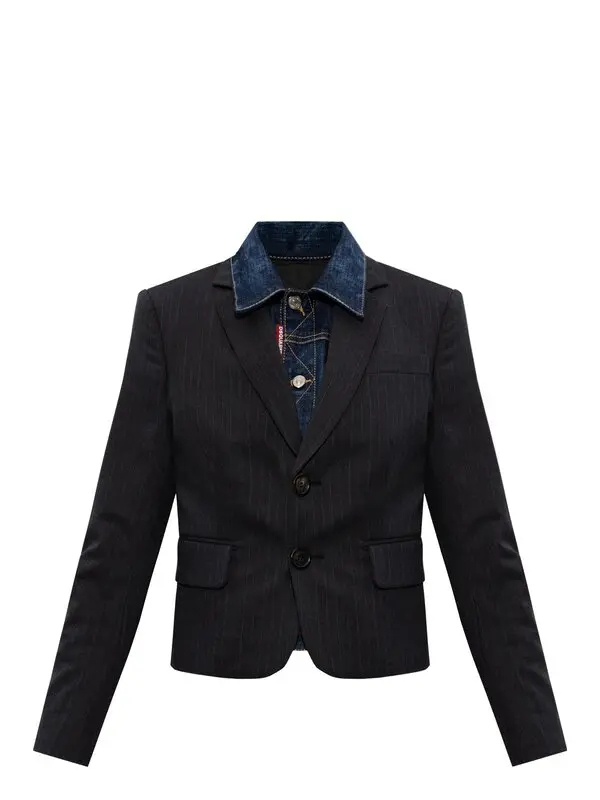Dsquared2 Combined Fabric Blazer - Black