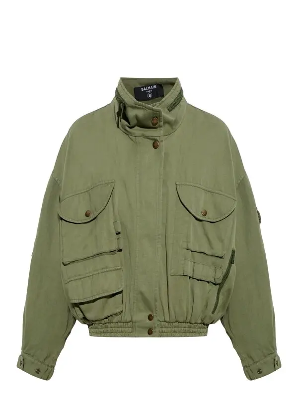 Balmain Jacket With Pockets - Green