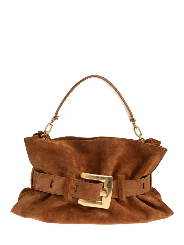 Balmain Anthem Medium Handbag - Brown
