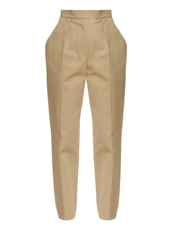 Balmain High-waisted Trousers - Beige