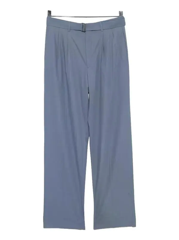 Tagliatore Belted Straight-leg Trousers - Blue