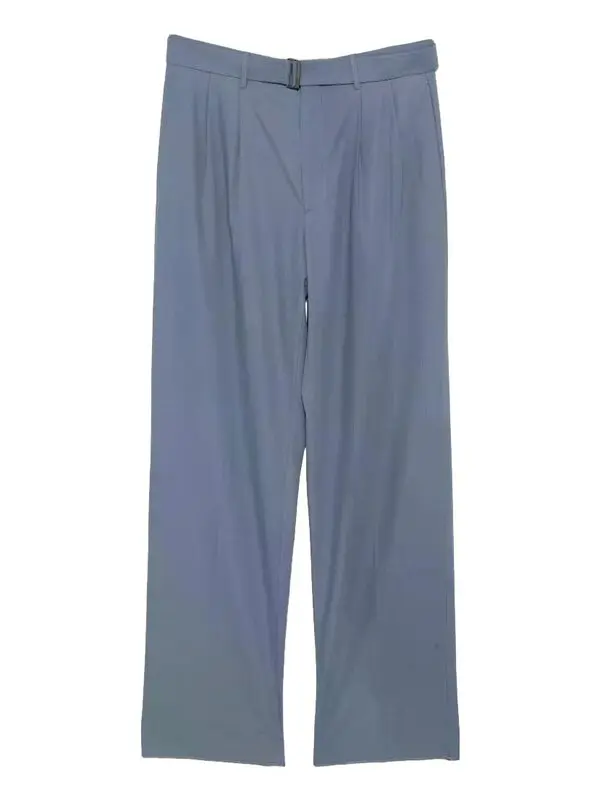 Tagliatore Belted Straight-leg Trousers - Blue