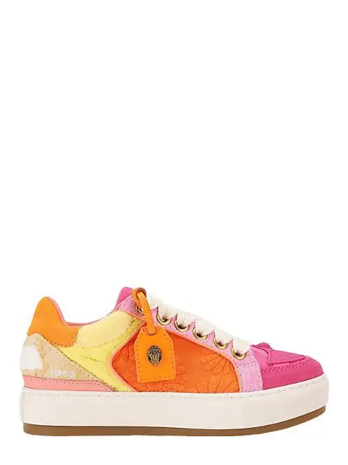 Kurt Geiger Southbank Tag Suede And Woven Low-top Sneakers - Mult/other