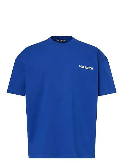 COLE BUXTON Sportswear Logo-print Cotton-jersey T-shirt - Cobalt Blue