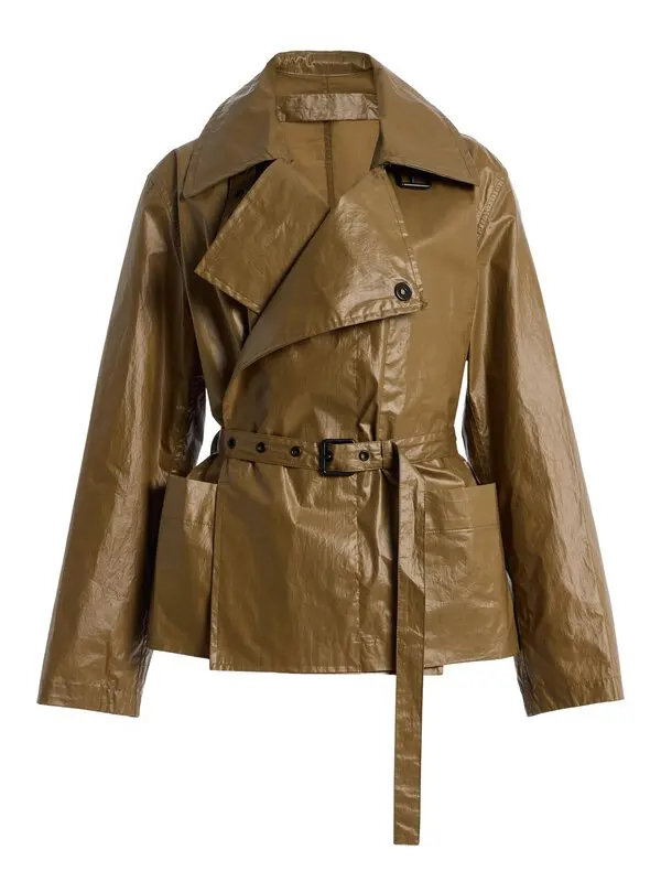LEMAIRE Light Cotton Wrap Jacket - Khaki