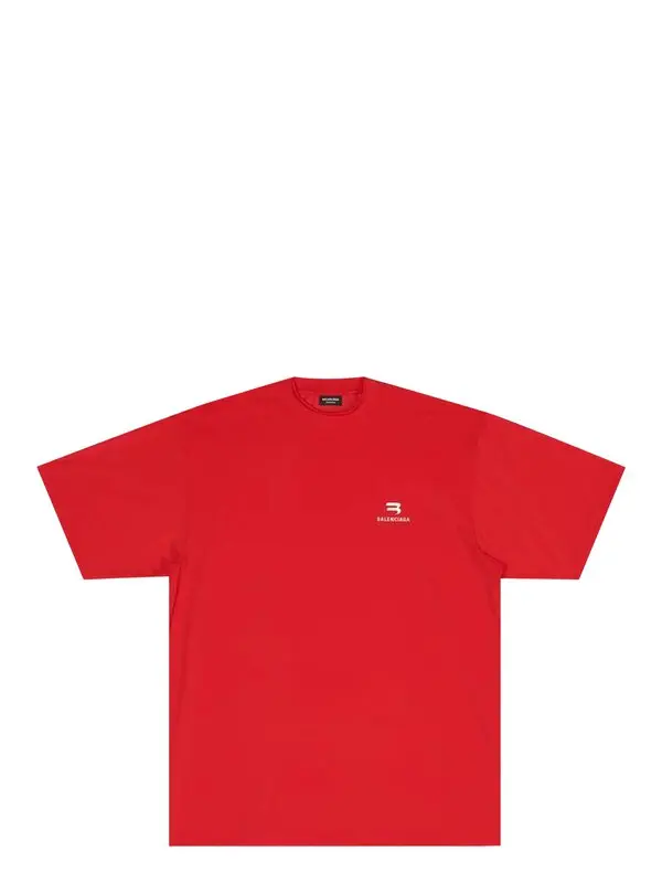 Balenciaga Logo Swim Shirt - Red