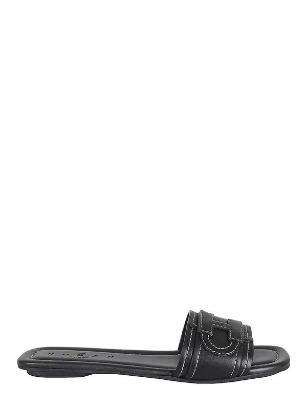 Hogan H685 Flat Sandals - Black