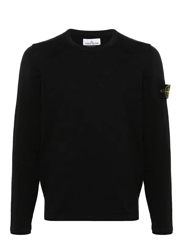 Stone Island Crewneck Sweater - Black