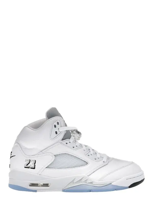 JORDAN 5 Retro Metallic Sneakers - White/metallic Silver/black