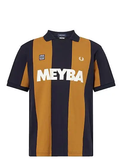 Fred Perry X Meyba Striped Polo Shirt - Navy