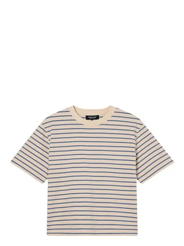 Whistles Striped Short-sleeve Cotton T-shirt - Multi-coloured