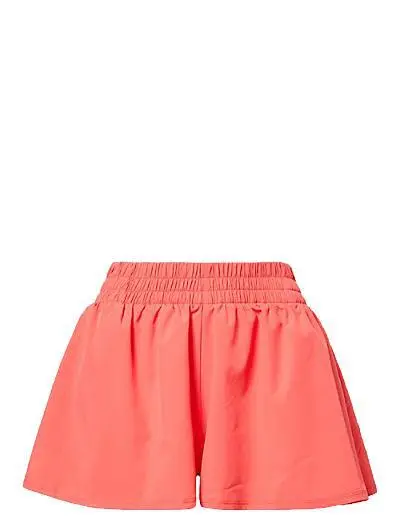 TALA Woven Shorts With Ruched Waist - Soft Coral