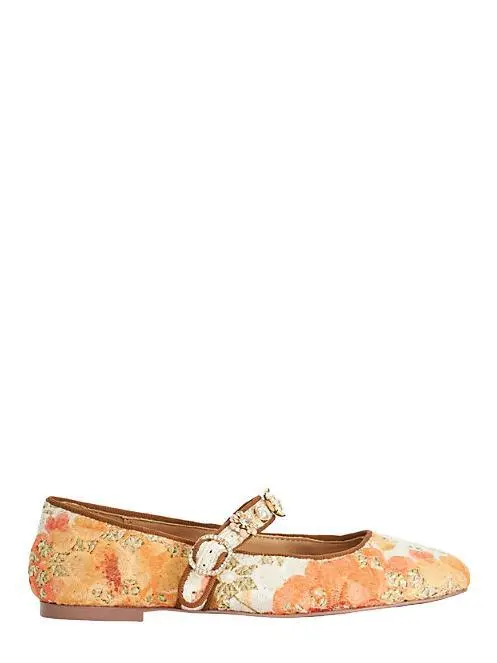 DUNE Henrietta Raffia Mary Jane Flats - Multi Raffia