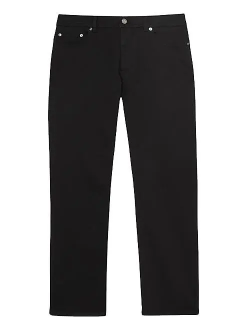 REISS Maddison Tapered-leg Slim-fit Denim Jeans - Solid Black