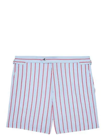 REISS Pinstripe Stretch-woven Swim Shorts - Soft Blue