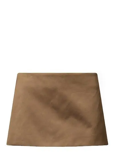 THE FRANKIE SHOP Satin Mini Skirt - Dark Camel