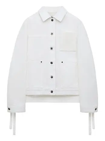 Loewe X Paula's Ibiza Brand-patch Denim Jacket - White