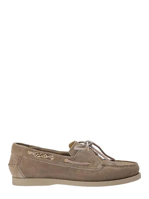 Kurt Geiger Suede Deck Shoes - Taupe