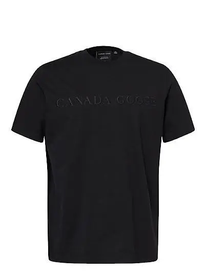 Canada Goose Vantage Logo-embroidered Cotton-jersey T-shirt - Black - Noir