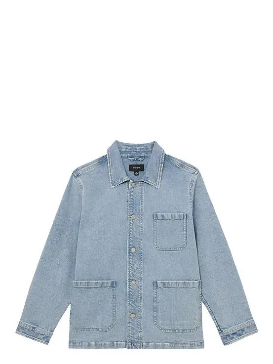REISS Vigo Faded Denim Jacket - Light Blue Wash