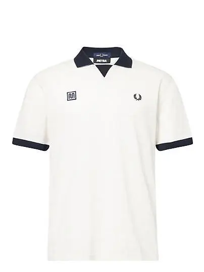 Fred Perry X Meyba Monogram-print Cotton Polo Shirt - Ecru