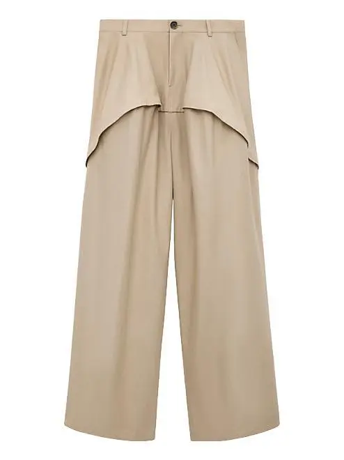 Loewe X Paula's Ibiza Wide-leg High-rise Trousers - Beige