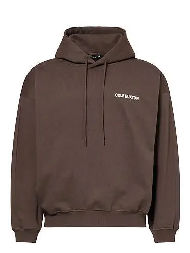 COLE BUXTON Sportswear Logo-print Cotton-jersey Hoody - Brown