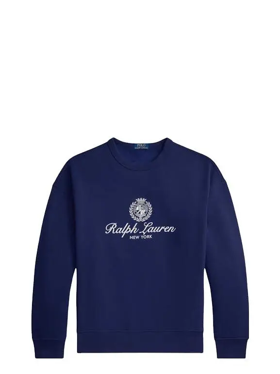 Polo Ralph Lauren Long-sleeve Graphic Fleece Sweatshirt - Newport Navy Blue