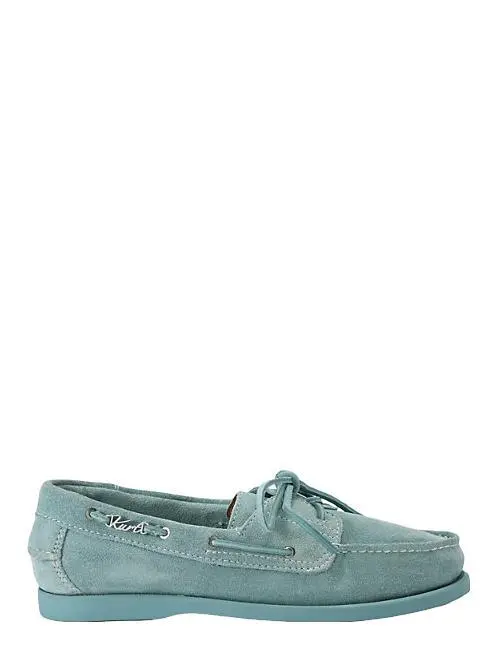 Kurt Geiger Suede Deck Shoes - Pale Blue