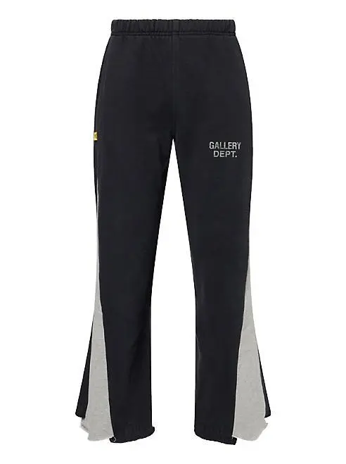 GALLERY DEPT. Twisted Flared-leg Cotton Jogging Bottoms - Washed Black/grey