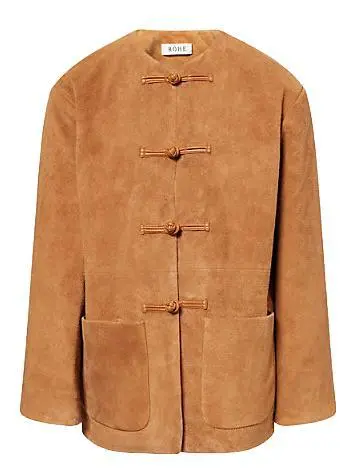ROHE FRAMES Pankou Suede Jacket - Cognac