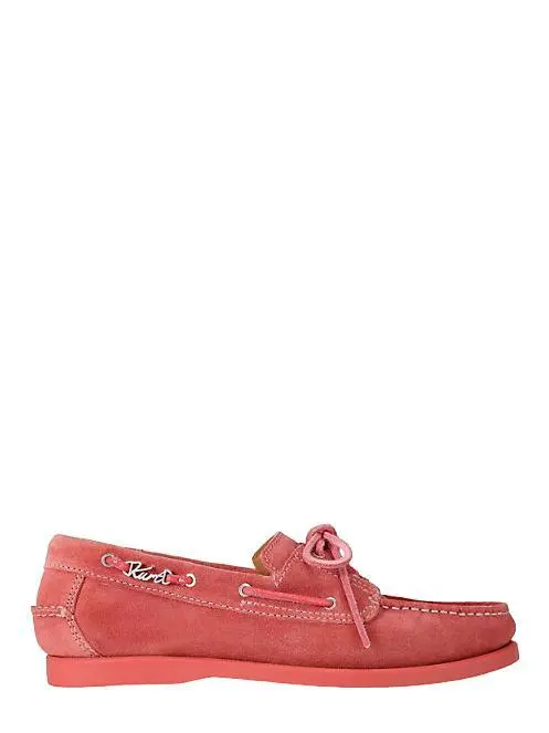 Kurt Geiger Suede Deck Shoes - Peach