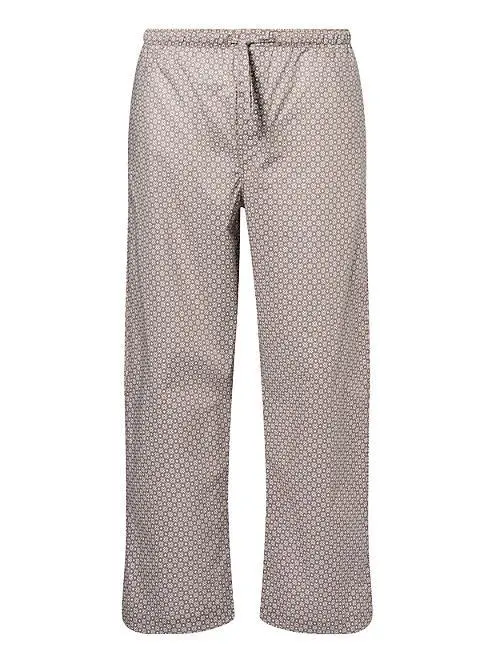 Derek Rose Ledbury 96 Printed Cotton Trousers - Brown