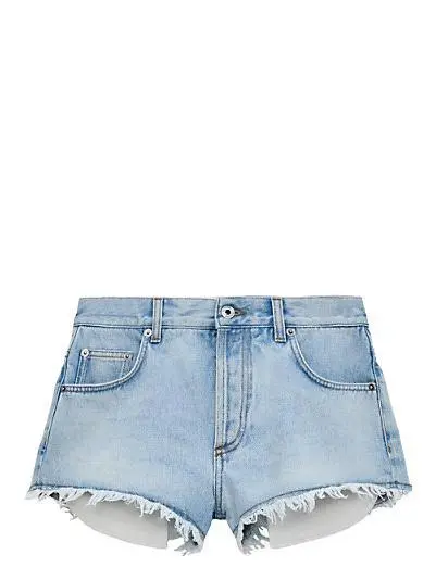 Loewe X Paula's Ibiza High-rise Denim Shorts - Washed Blue