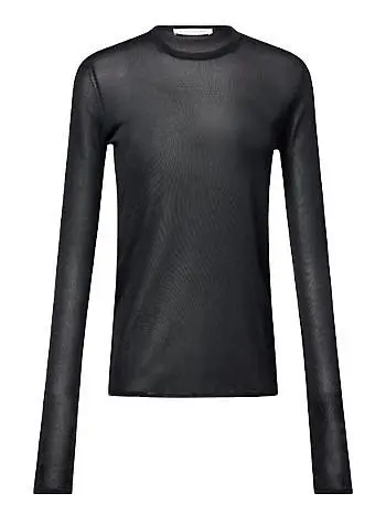THE FRANKIE SHOP Kazel Woven Knitted Top - Black