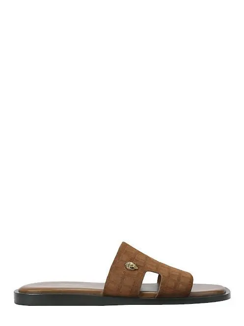 Kurt Geiger Bond Flat Leather Slides - Tan