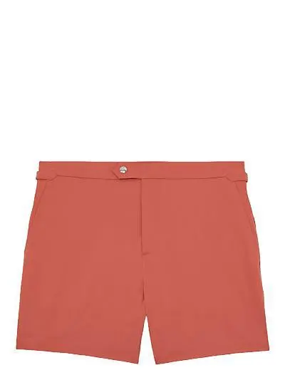 REISS Side-adjuster Swim Shorts - Dusty Orange