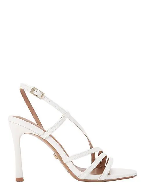 Carvela Paparazza Heeled Woven Sandals - White