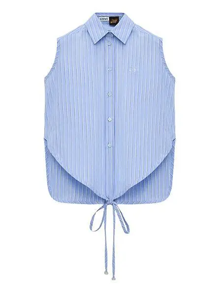Loewe X Paula's Ibiza Striped Cotton-poplin Shirt - Blue/multicolor