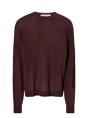 THE FRANKIE SHOP Basel Crewneck Knitted Jumper - Burgundy