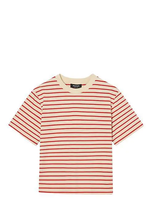 Whistles Striped Cotton T-shirt - Multi-coloured