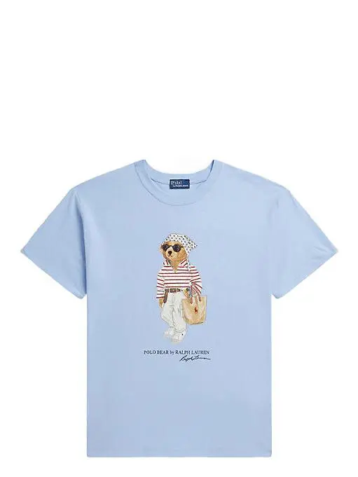 Polo Ralph Lauren Bear-print Short-sleeve T-shirt - Baby Blue