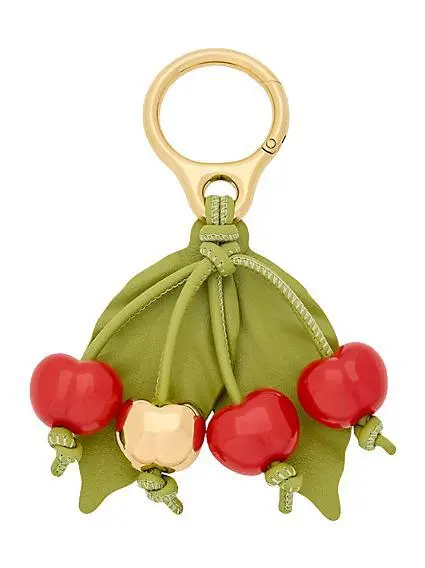 Loewe X Paula's Ibiza Cherry Bag Charm - Green/red