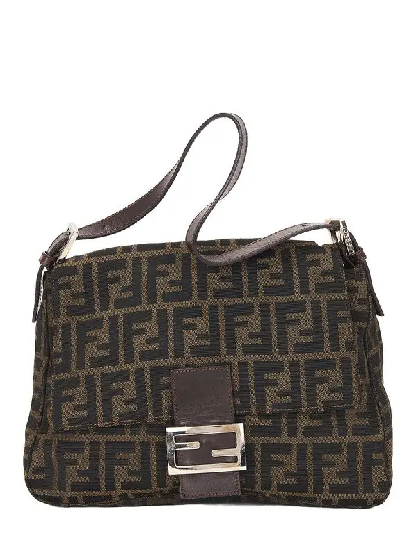 Fendi Zucca Mama Baguette Shoulder Bag - Tobacco Brown